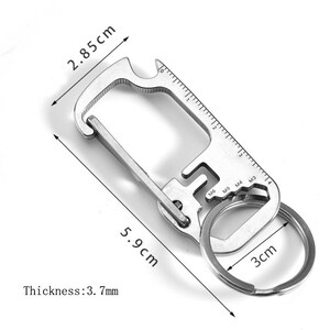 Multifunction High Qualitystainless Steel Keychain Chain,flat Key Ring ...
