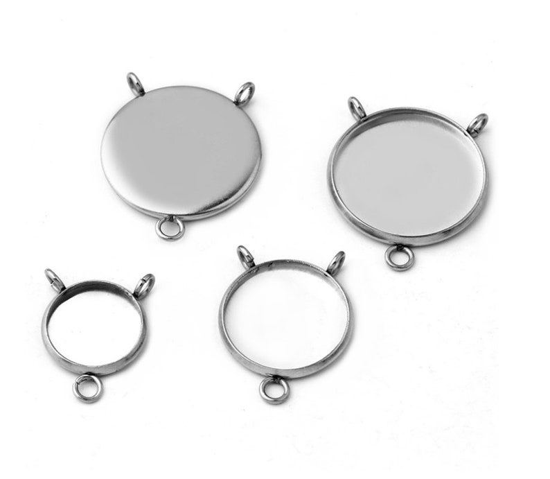 30pcs Stainless Steel Bezel Blanks Bezel Tray Setting Round - Etsy