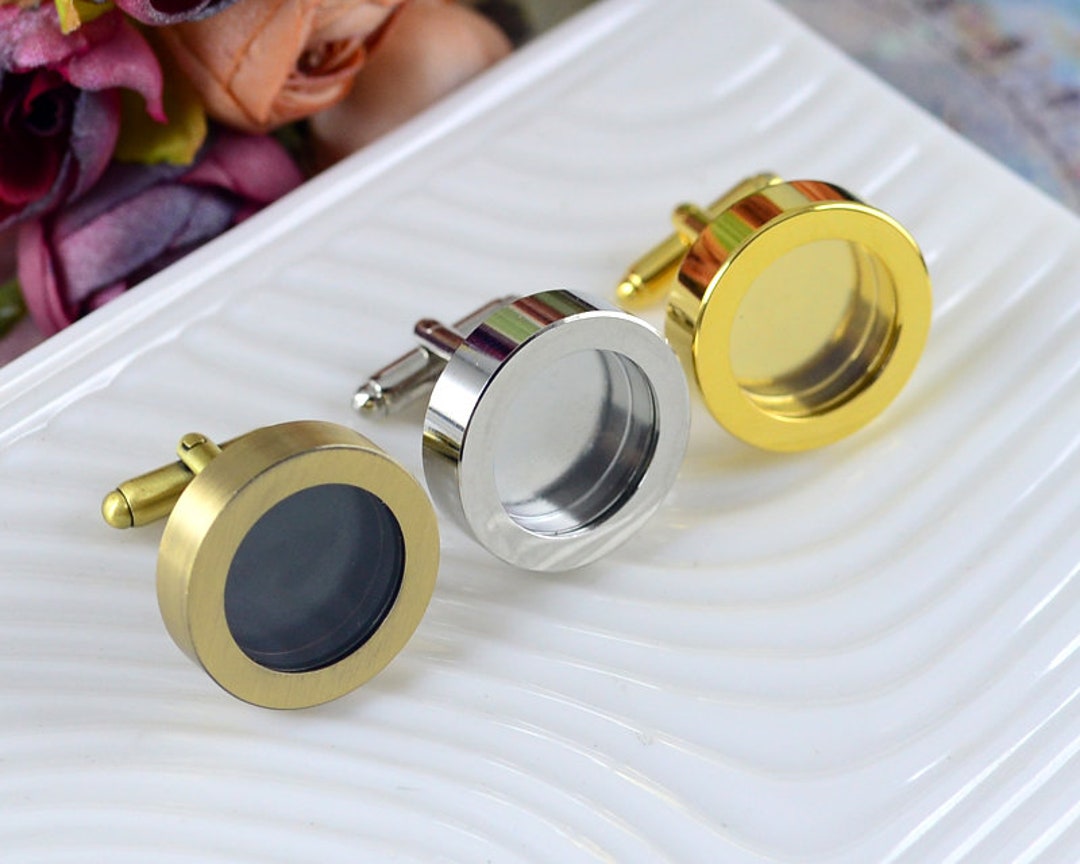 2pcs (1 Pair) 16mm Setting Silver, Gold, Bronze Round 3mm Deep Bezel ...