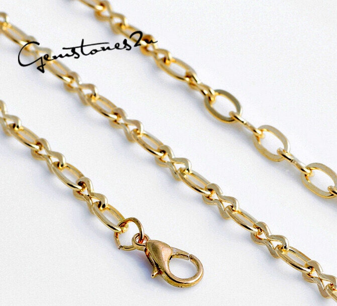 24 Inch 4.7mm X 7.0mm 0 Shape Cross Link Chains24 Inch - Etsy