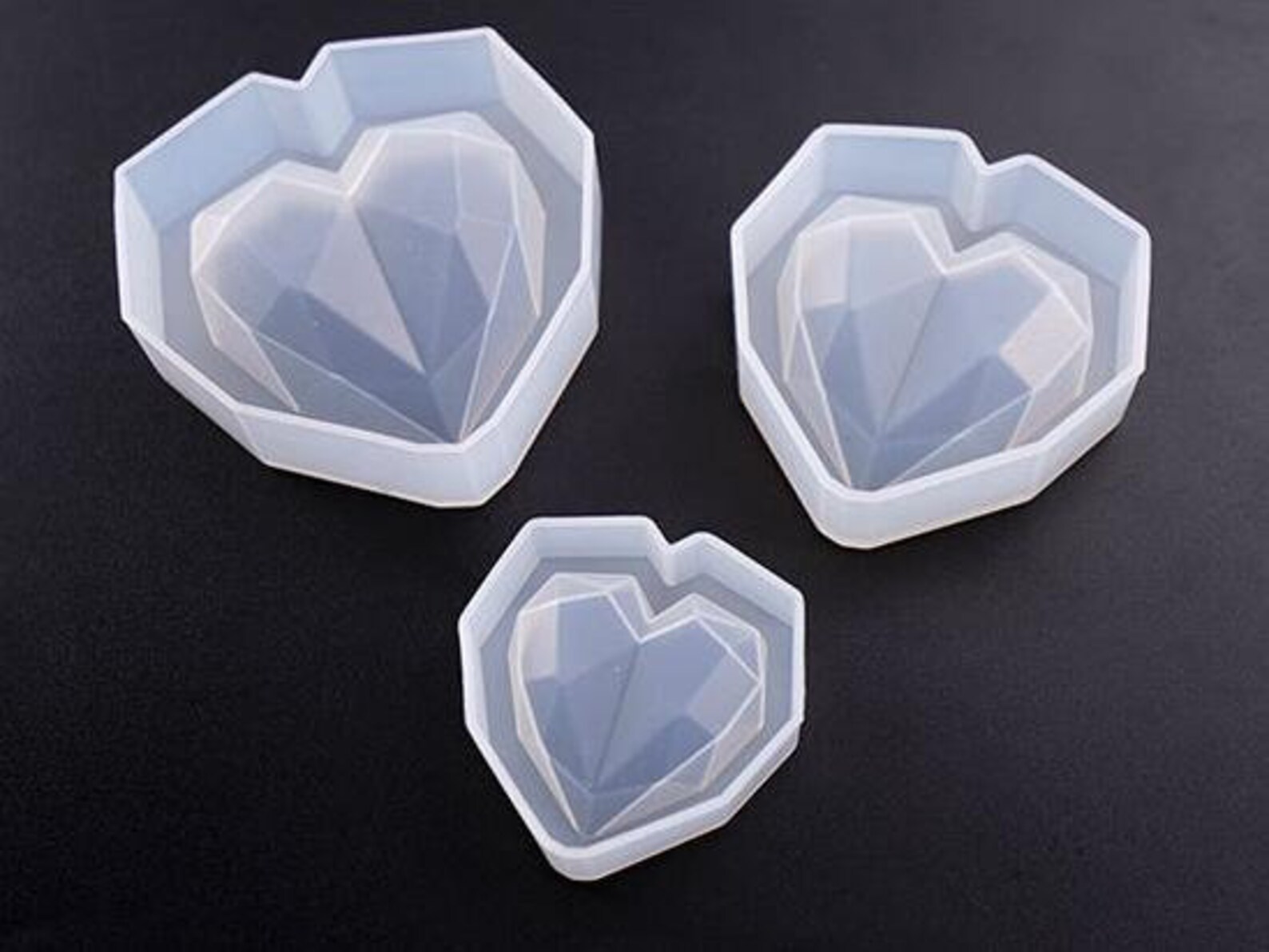 Love Heart Resin Mold Heart Resin Silicone Mould Transparent | Etsy