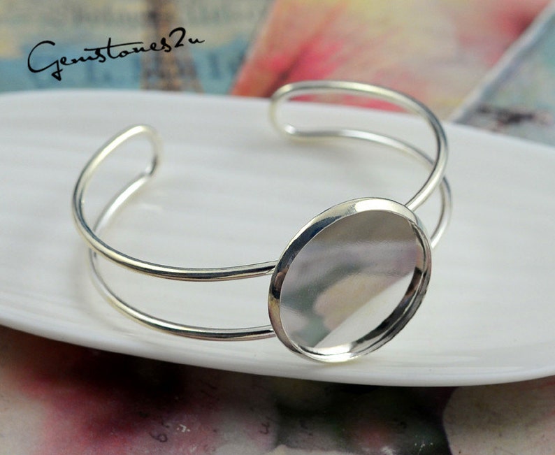 5pcs Adjustable Brass Bezel Bracelet Cuff, 20mm/ 25mm DIY Jewelry ...