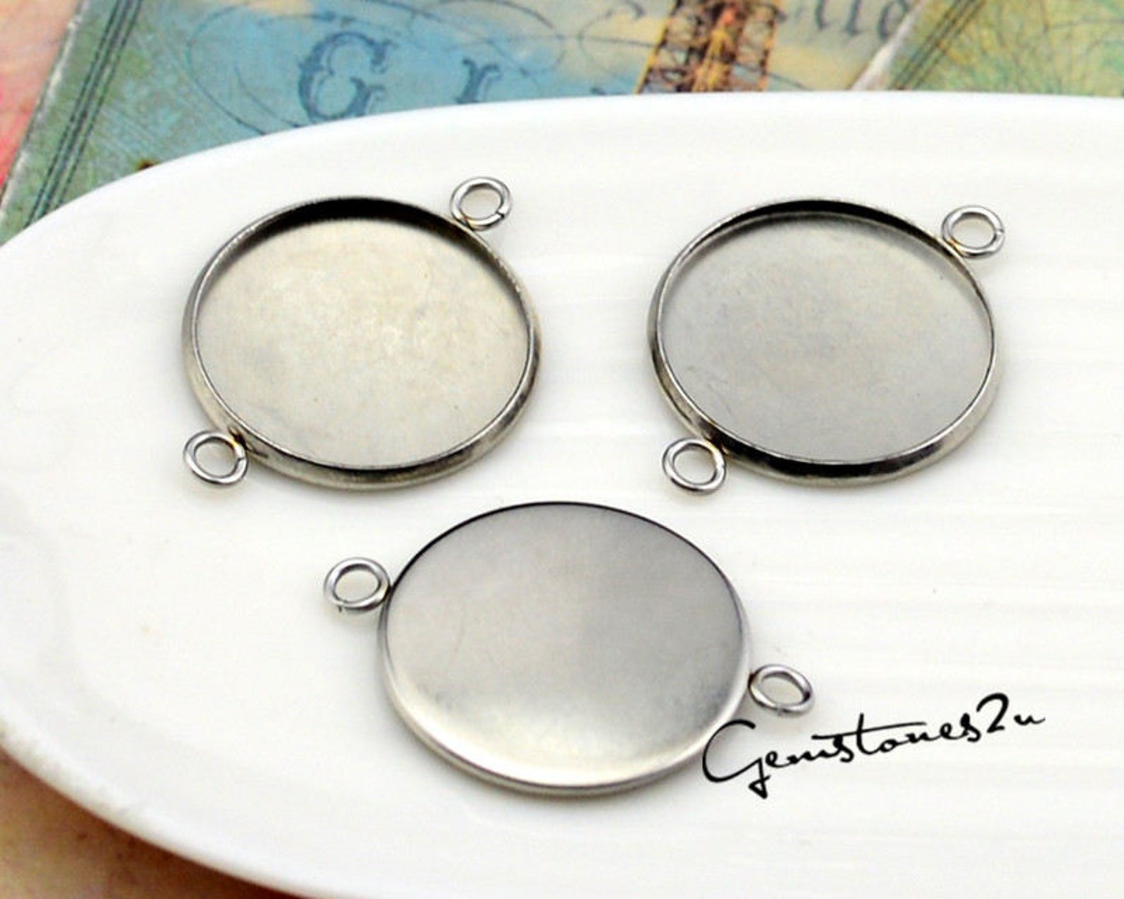 20pcs Stainless Steel Bezel Blanks Bezel Tray Setting Round - Etsy