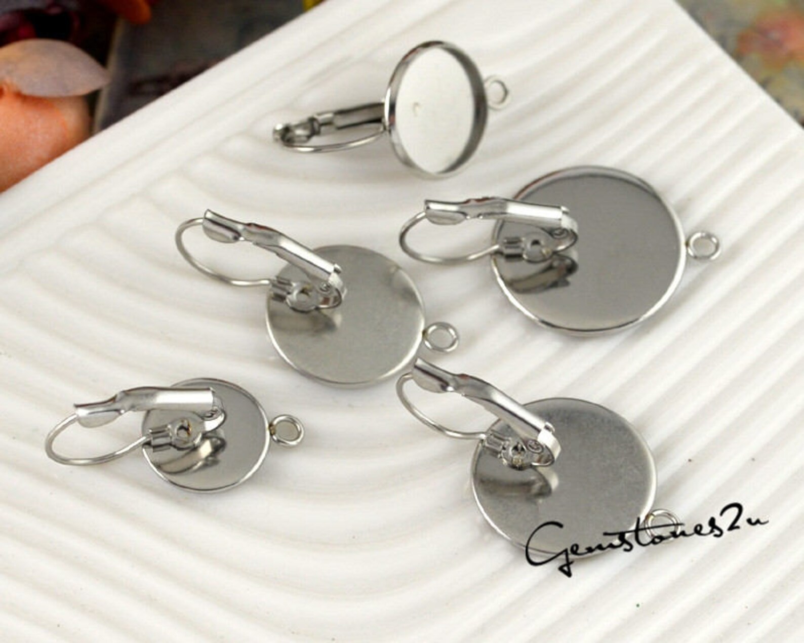 20pcs Stainless Steel Earring Blanks-earring Pendant Trays | Etsy