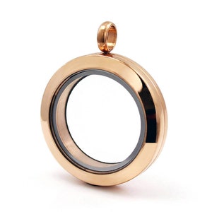 2pc 25mm Crystal Floating Memory Stainless Steel Locket Living Locket ...