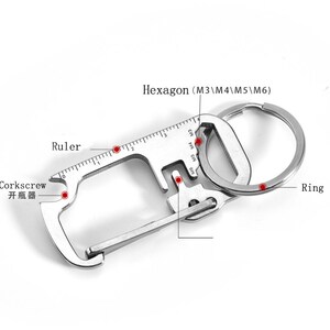Multifunction High Qualitystainless Steel Keychain Chain,flat Key Ring ...
