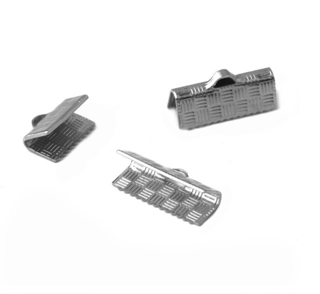 100pcs 8-25mm Stainless Steel Clip Charms Pendant, Jewelry Making ...