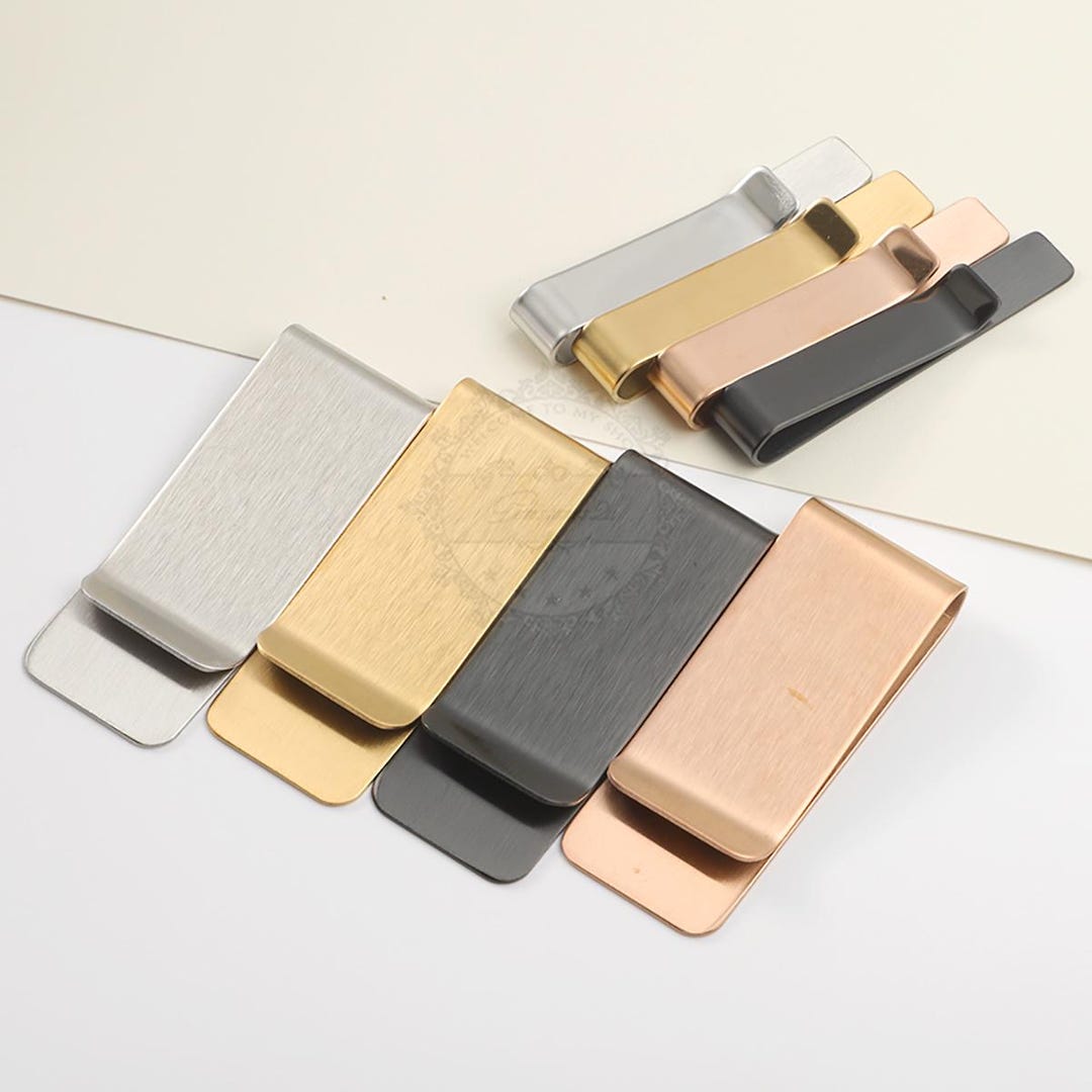 5pcs 20x52mm Stainless Steel Money Clips Blank, Stainless Steel Wallet ...