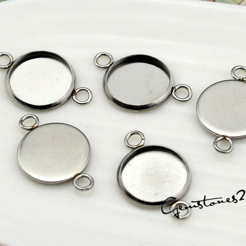 20pcs Stainless Steel Bezel Blanks Bezel Tray Setting Round - Etsy