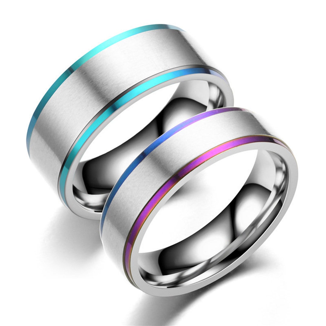 2pcs 6mm/8mm Stackable Stainless Steel Rings,engravable,stampable ...