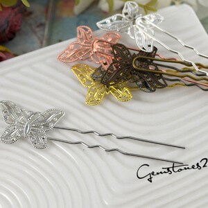 20pcs Brass Cameo Setting Hair Pins, Wedding Hair Pins, Prom Hair Pins ...