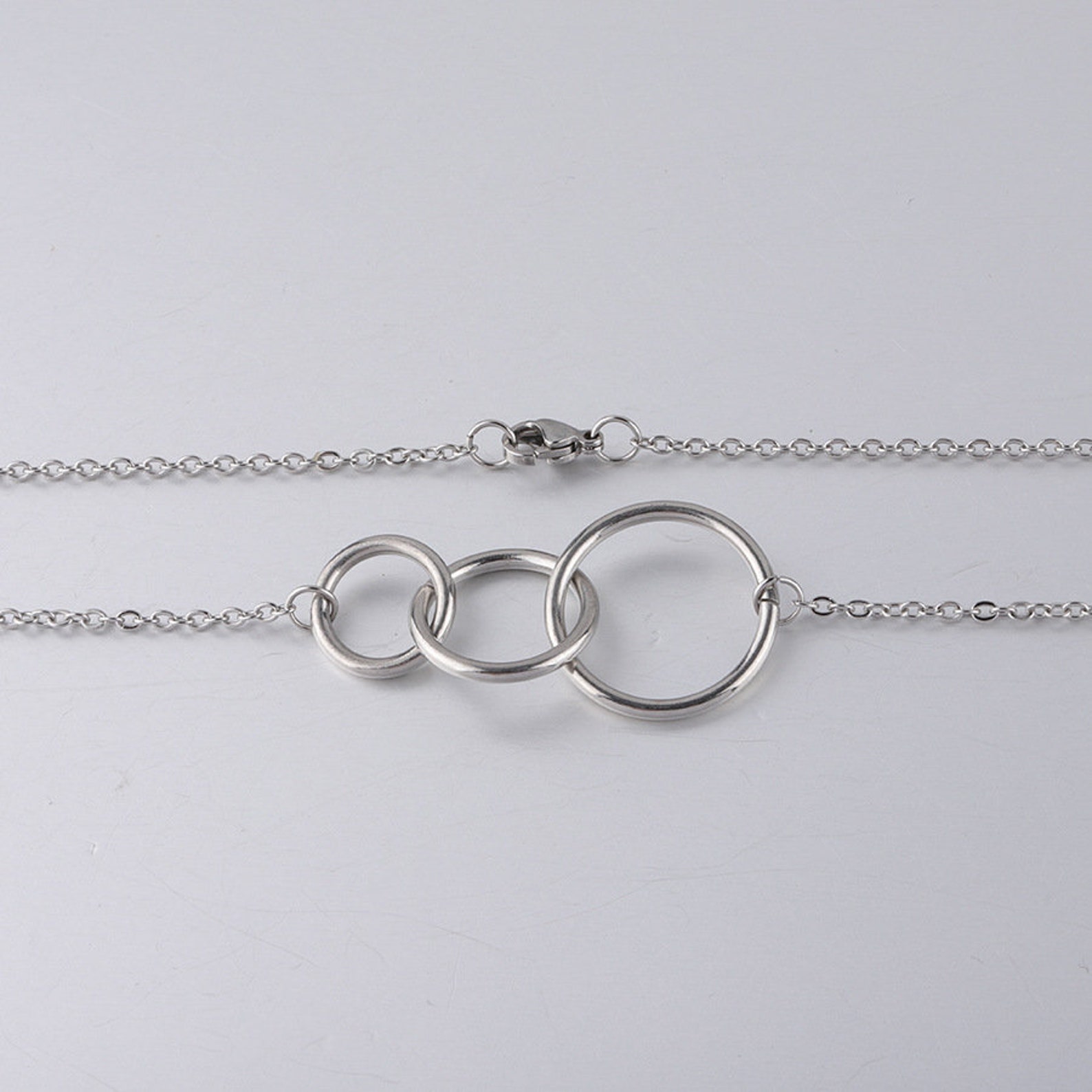 2pcs 48cm Polished Stainless Three-ring Size Circle Pendant - Etsy