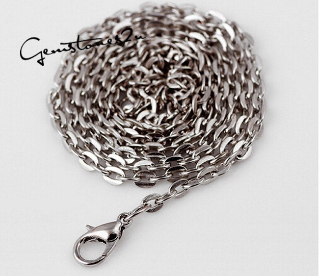 24 inch 3x4.5mm 0 shape Cross Link Chains24 inch Crafting | Etsy