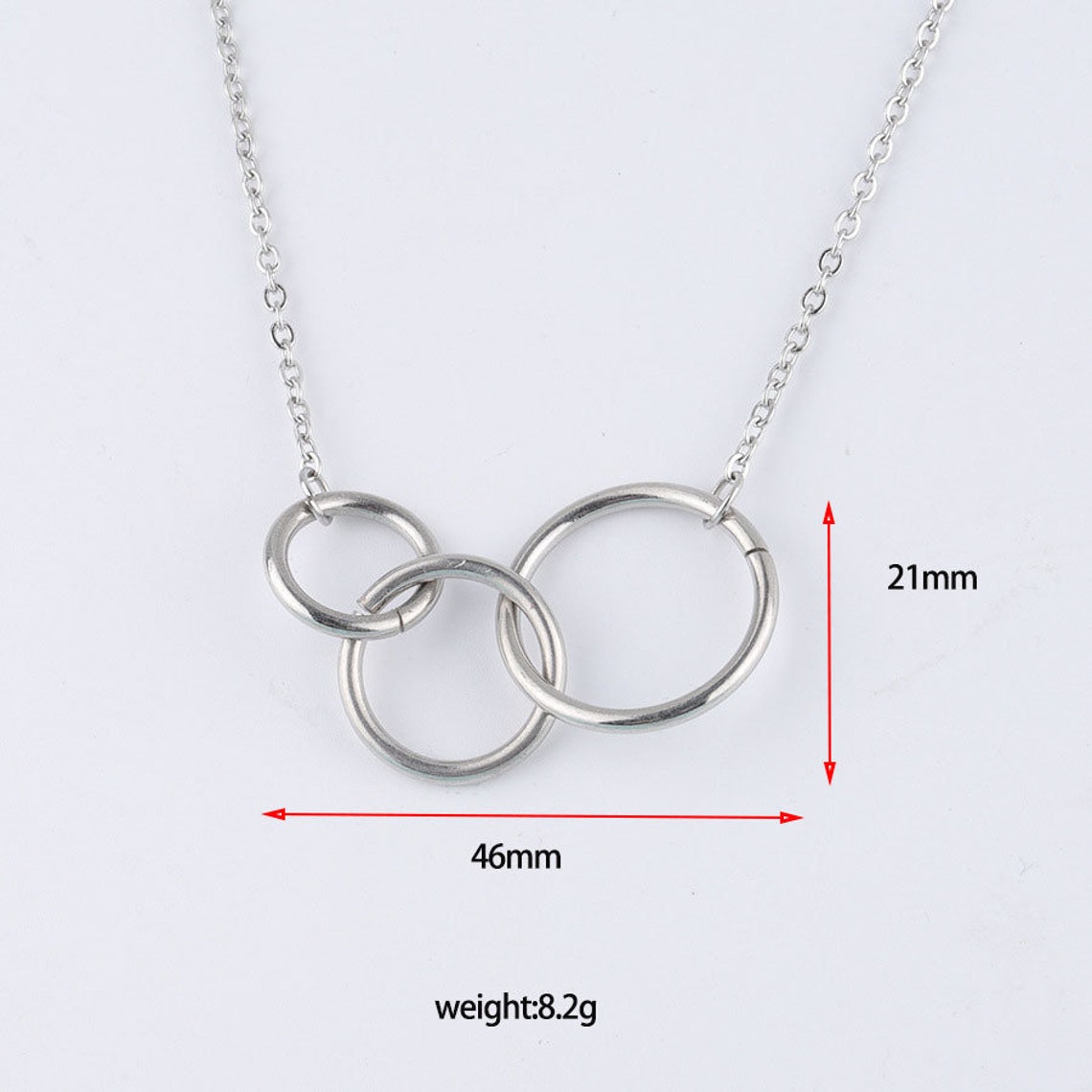 2pcs 48cm Polished Stainless Three-ring Size Circle Pendant - Etsy