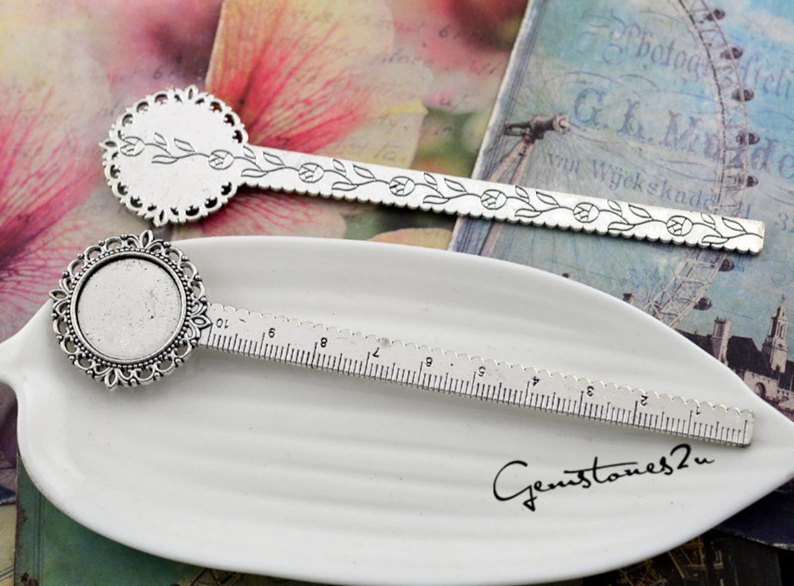 Wholesale10pcs Zinc Alloy 20mm Ruler Bookmark Base Setting - Etsy