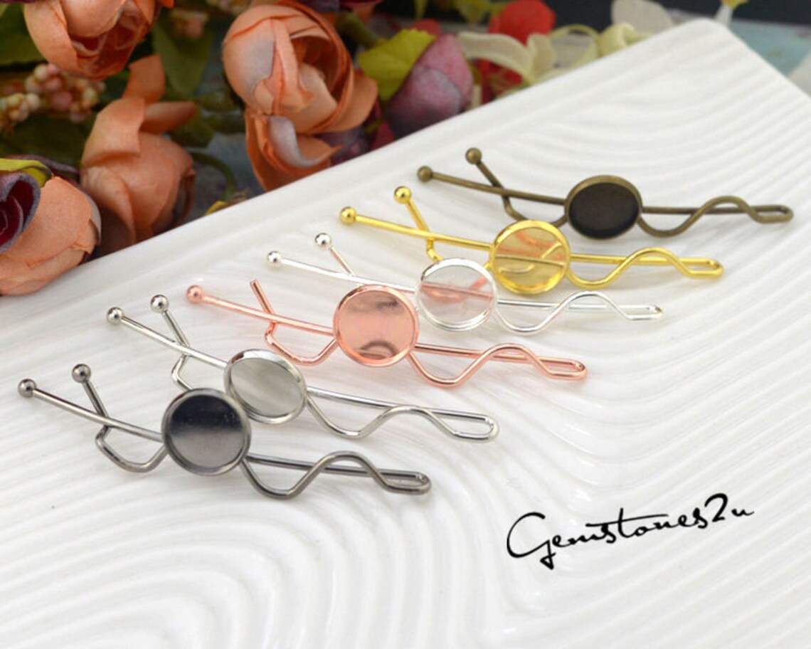 20pcs Cameo Setting Hair Pins, Wedding Hair Pins, Bridal Hairpins, Prom ...