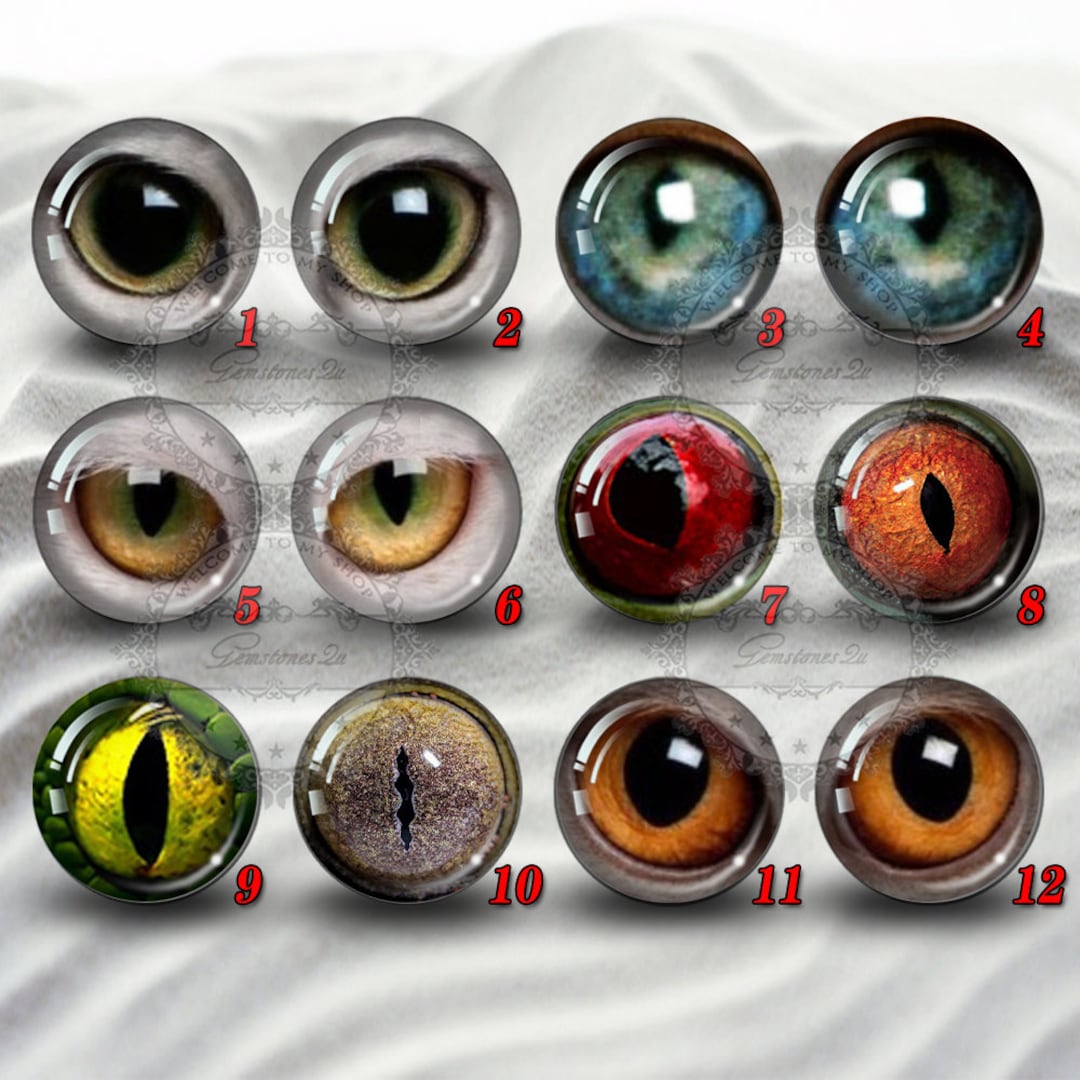 Eyes Cabochons,animal Eyes Glass Photo Cabochon,handmade Cabochons ...