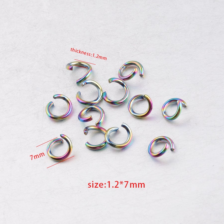 100pcs 1.2x7mm Stainless Steel Open Jump Ring Adjustable - Etsy