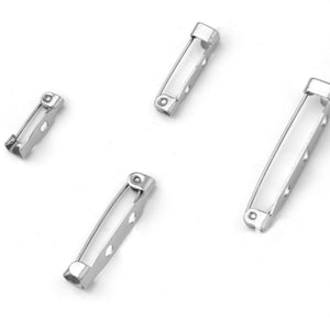 50pcs 14-32mm Stainless Steel Tooth Pin-brooch, Pin Back Fasteners, Pin ...