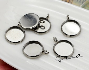 50pcs Stainless Steel Bezel Blanks Bezel Tray Setting Round - Etsy