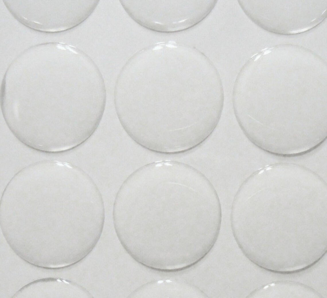 50pcs Round Clear Epoxy Stickers, Circle 3D Epoxy Dome Lens Stickers ...