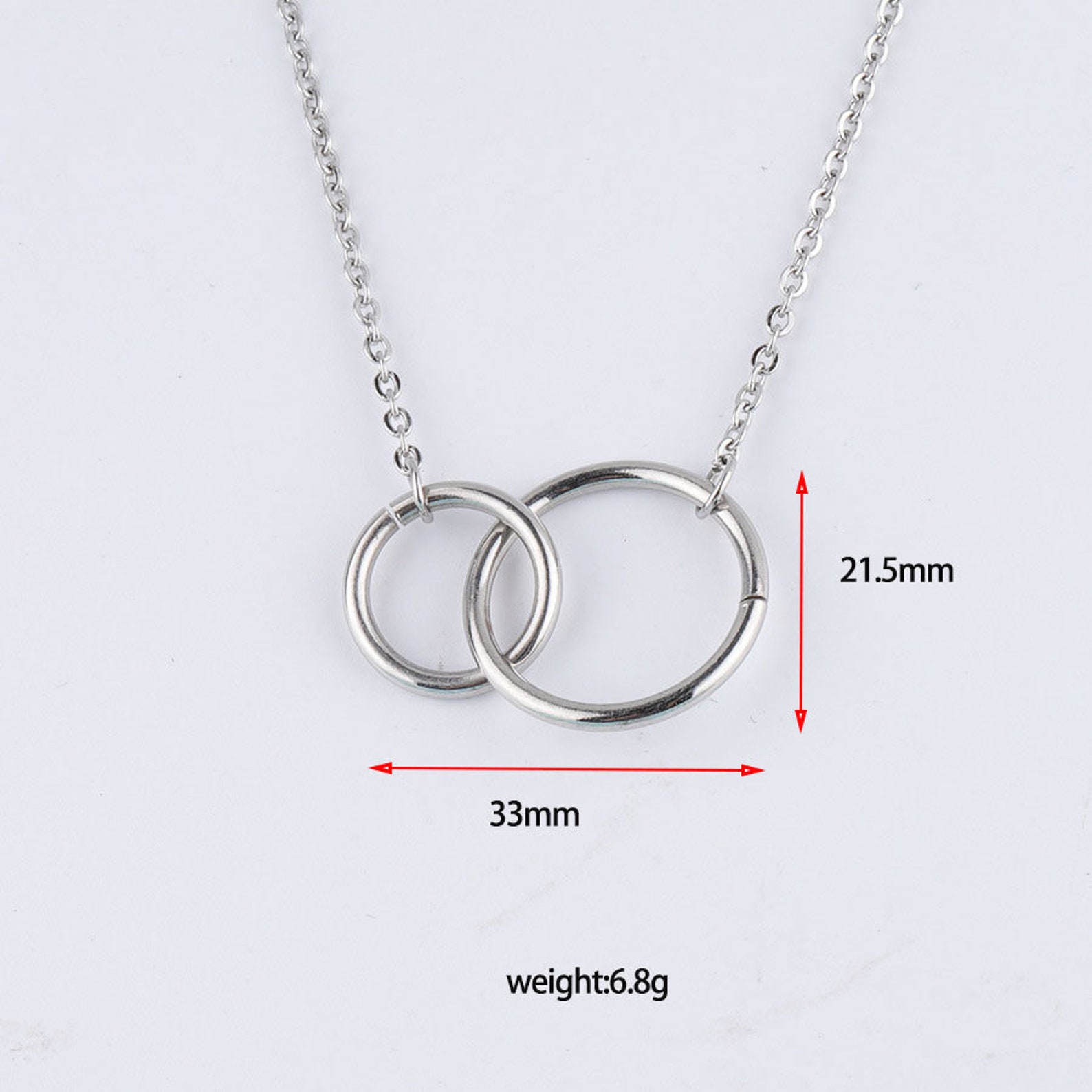 2pcs 48cm Polished Stainless Three-ring Size Circle Pendant - Etsy