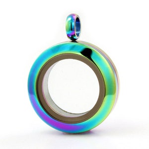 2pc 20mm Crystal Floating Memory Stainless Steel Locket Living Locket ...