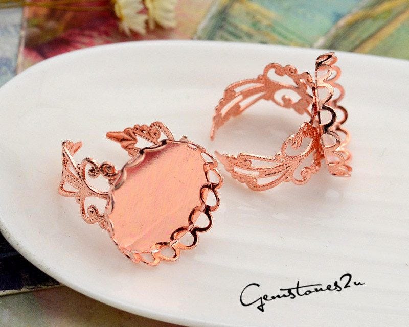 10pcs Brass Ring Base Blanks Glass Domes Ring Settings - Etsy