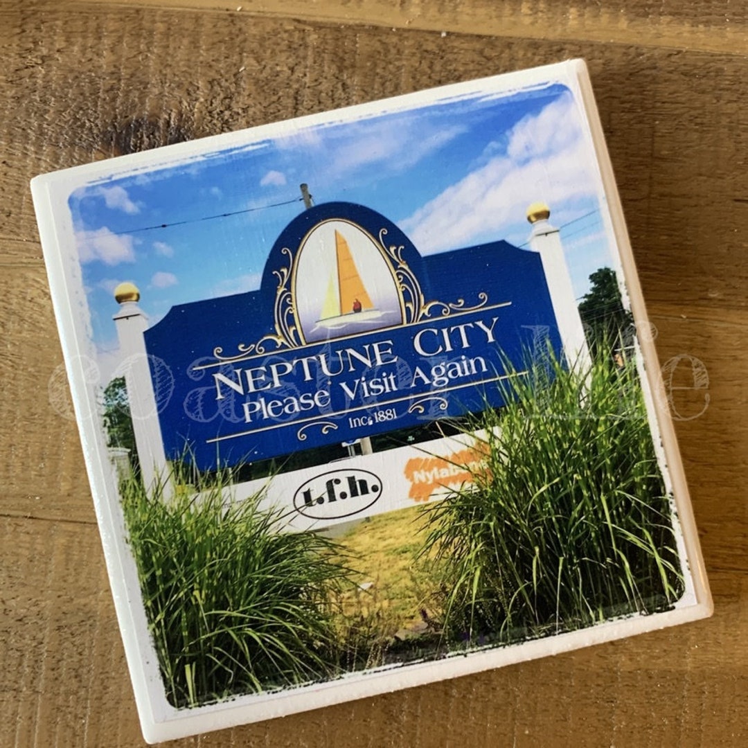 Neptune: Welcome to Neptune City Tile Coaster - Etsy