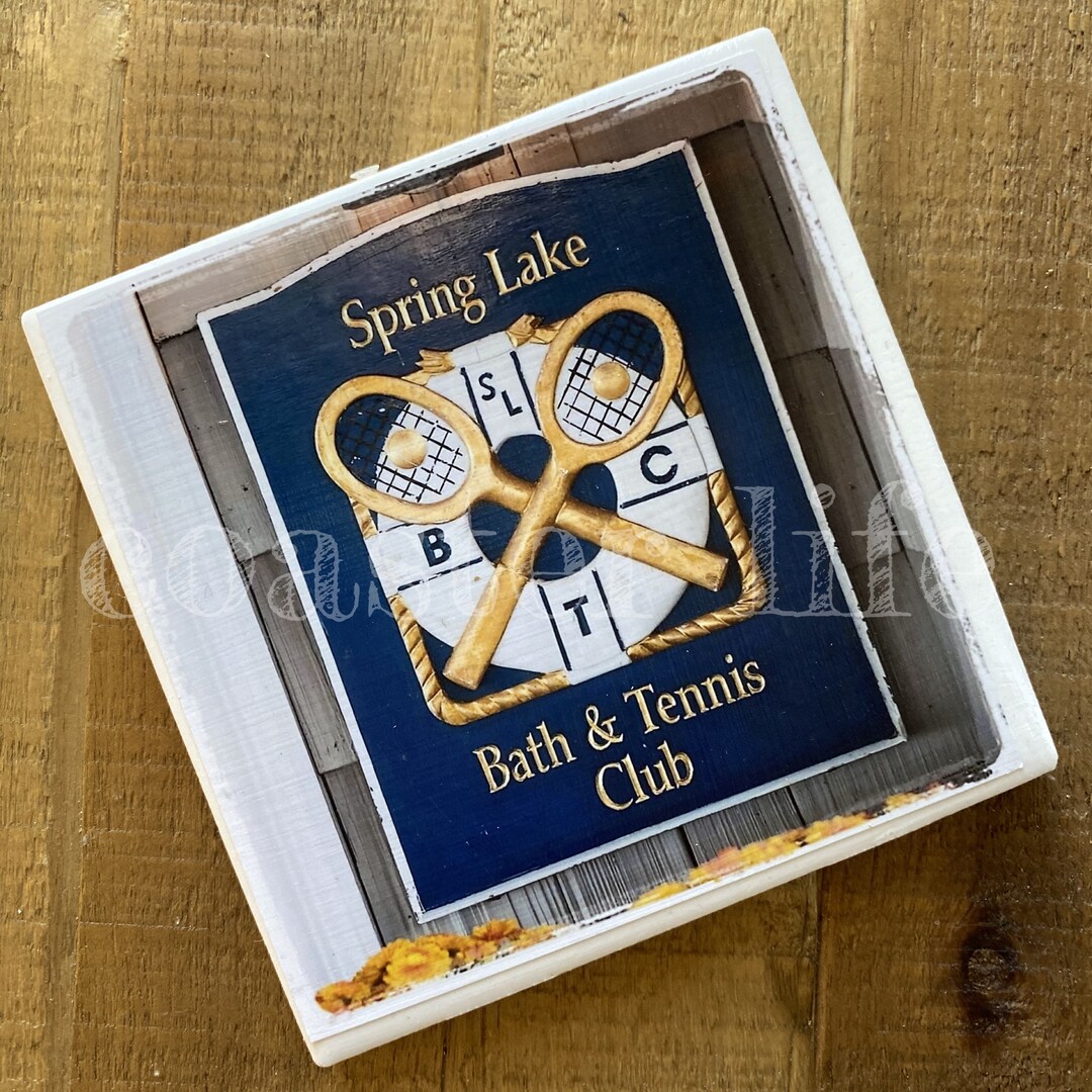 Spring Lake: Bath & Tennis Club Tile Coaster - Etsy