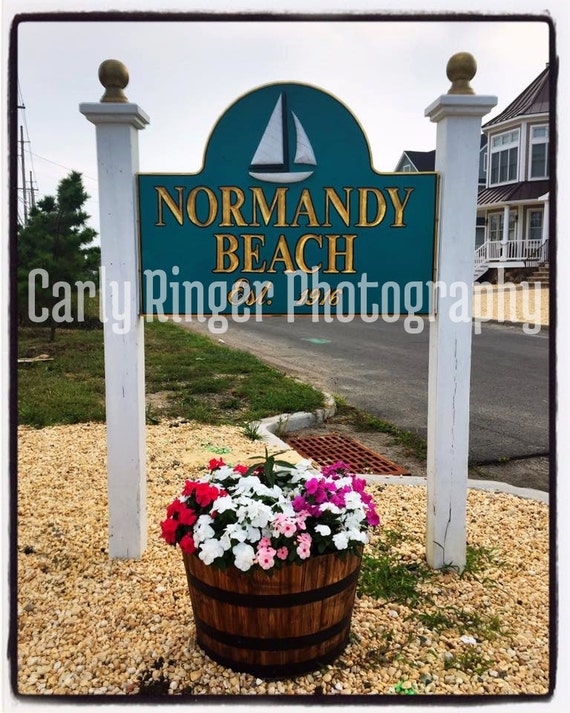 Normandy: Normandy Beach Sign Tile Coaster | Etsy