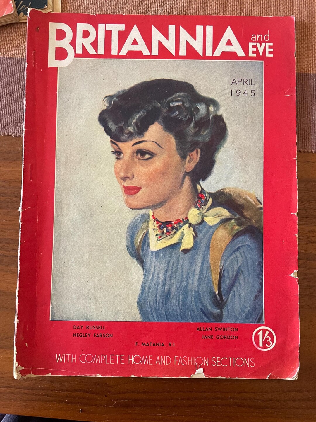 Vintage April 1945 Britannia & Eve Magazine 1945 Women's Magazine WW2 ...
