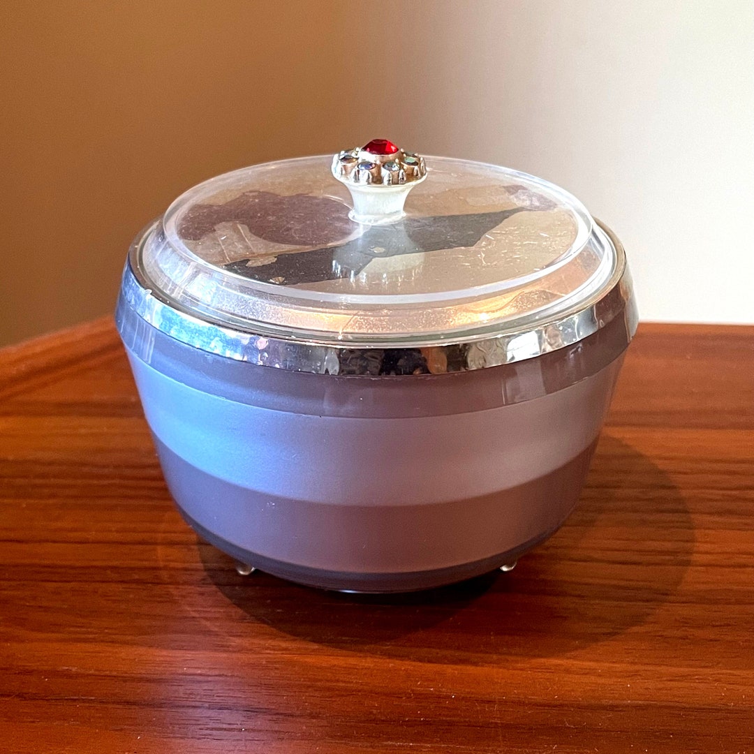 Vintage 1950s MCM Lady-mate Musical Compact/trinket Box 1950s Music Box ...