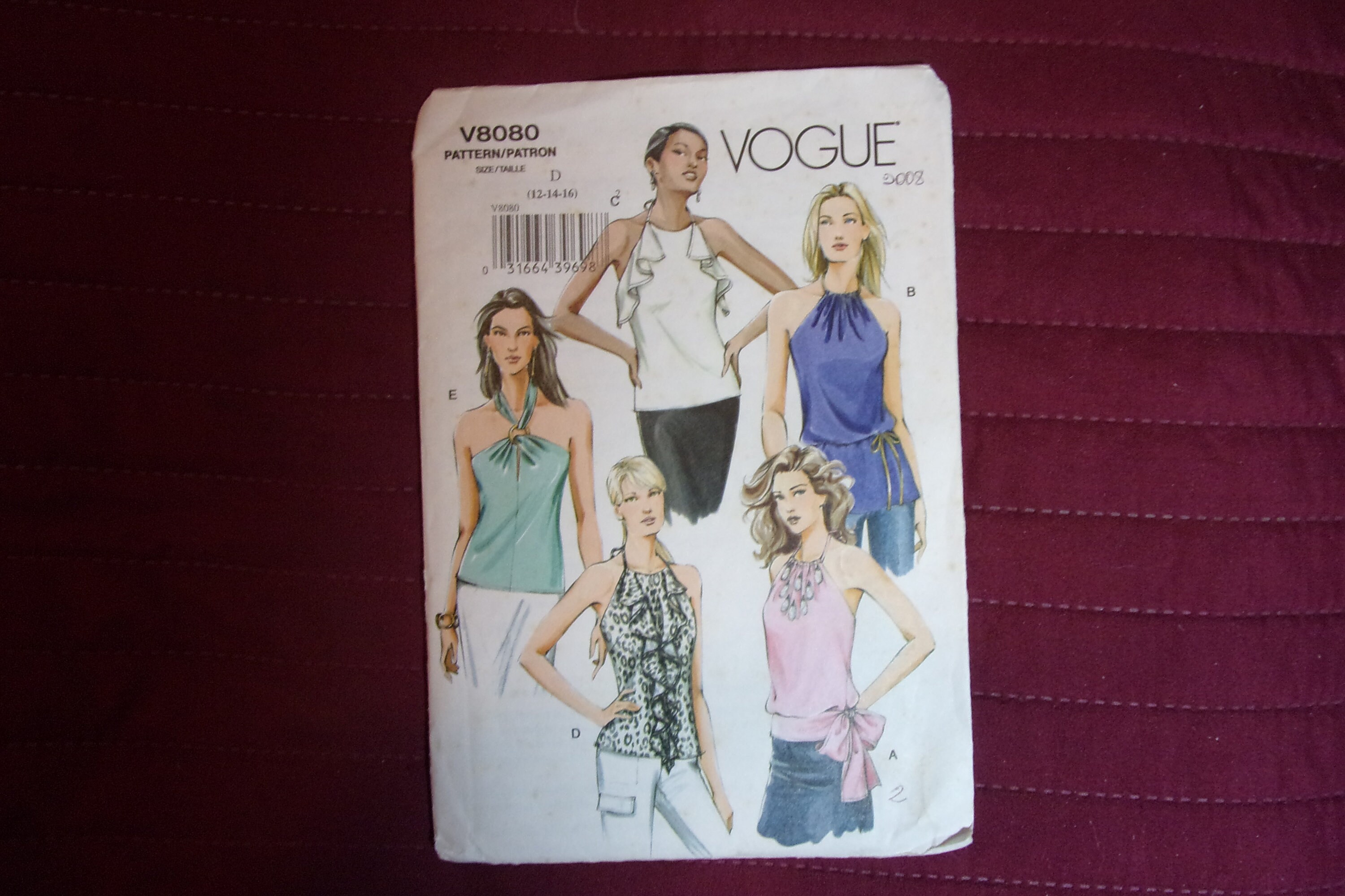 Vogue Muster 8457, Vogue 7967, Vogue 7568, Vogue 8081, Vogue 8080 ...