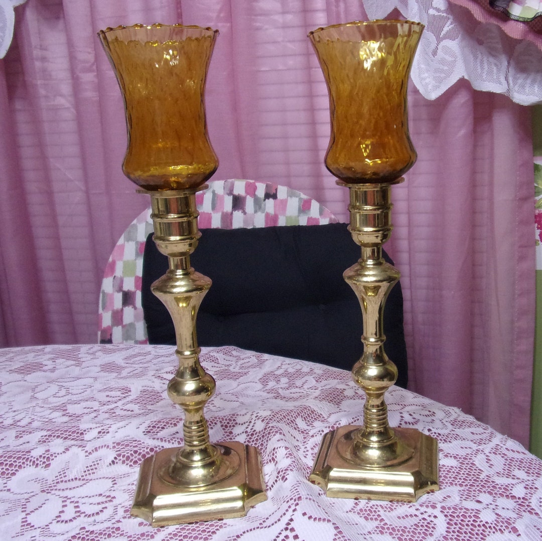 Harvest Gold, Peg Glass, Votive Cups, Glass Candleholder, Replacement ...