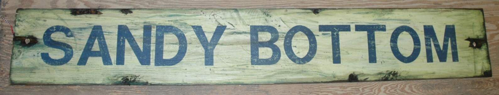 Sandy Bottom Large Reclaimed Wood Sign. Distressed/ Vintage - Etsy