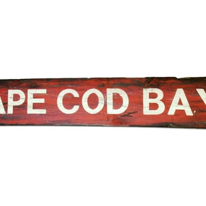 WOOD Cape Cod Distressed Sign on Reclaimed Wood. Cape Cod Bay. - Etsy