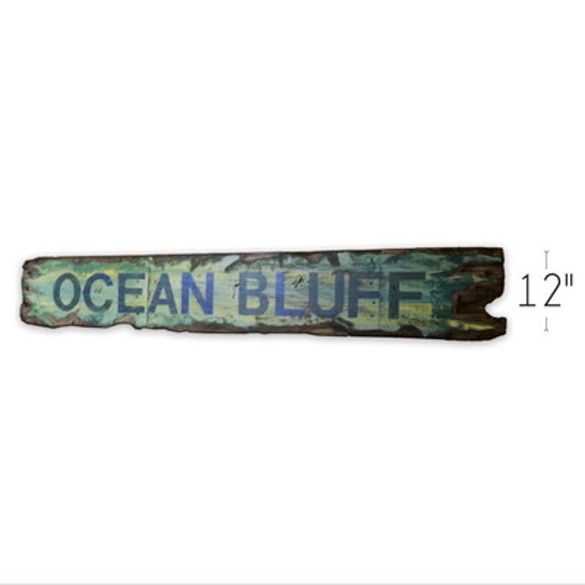 Large Rustic Sign Saying Ocean Bluff Super Distressed Wooden Sign for ...