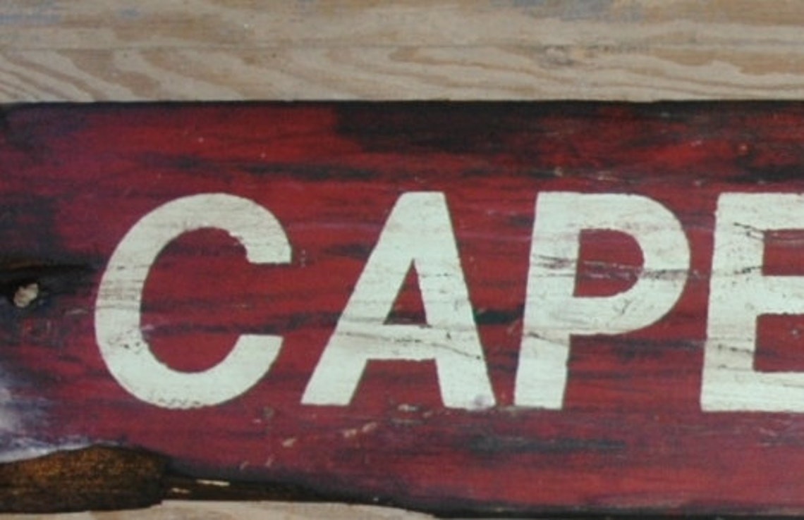 WOOD Cape Cod Distressed Sign on Reclaimed Wood. Cape Cod Bay. | Etsy