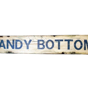 Sandy Bottom Large Reclaimed Wood Sign. Distressed/ Vintage Beach Sign ...