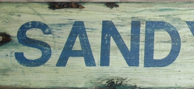 Sandy Bottom Large Reclaimed Wood Sign. Distressed/ Vintage Beach Sign ...
