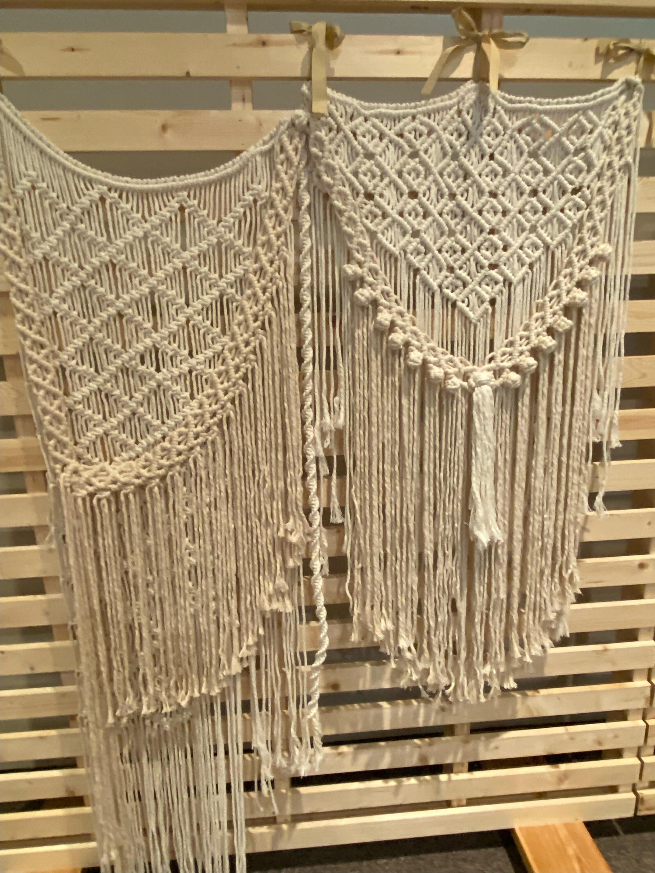 Macrame Panels for Wedding or Photo Backdrop or Curtain Panels ...