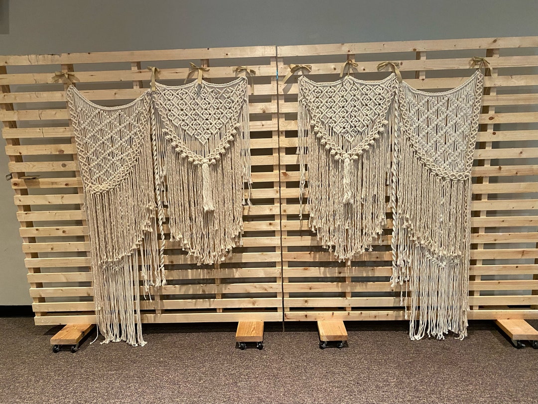 Macrame Panels for Wedding or Photo Backdrop or Curtain Panels ...