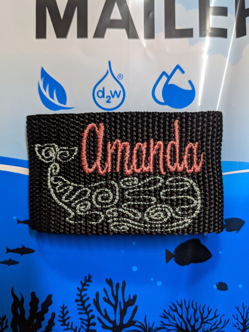 Whale Outline Dive Tag BCD Custom With Name - Etsy