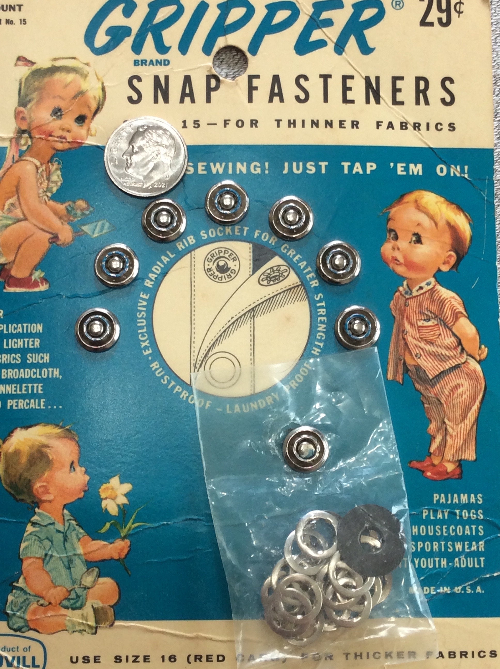 Vintage Scoville Gripper Snap Fasteners on Original Card - Etsy
