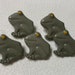 Five Gold Frog Plastic Buttons With a Glossy Finish- Shank Buttons ...