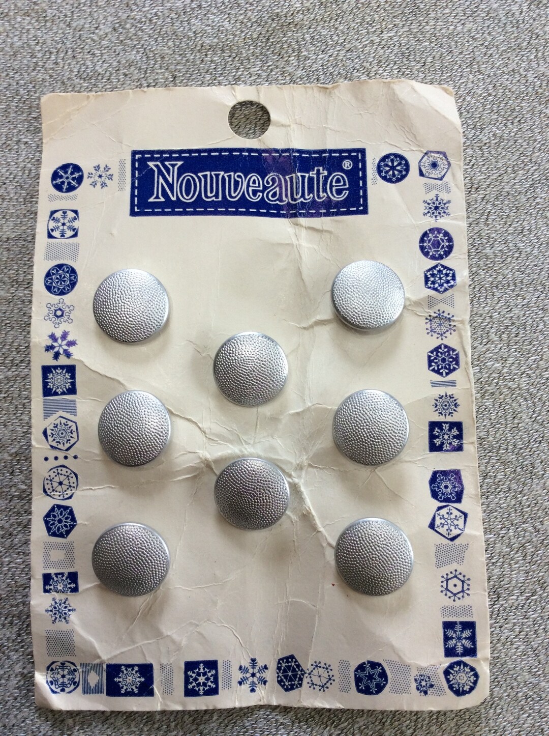Eight Aluminum Colored Textured Vintage Nouveaute Buttons B1403 - Etsy