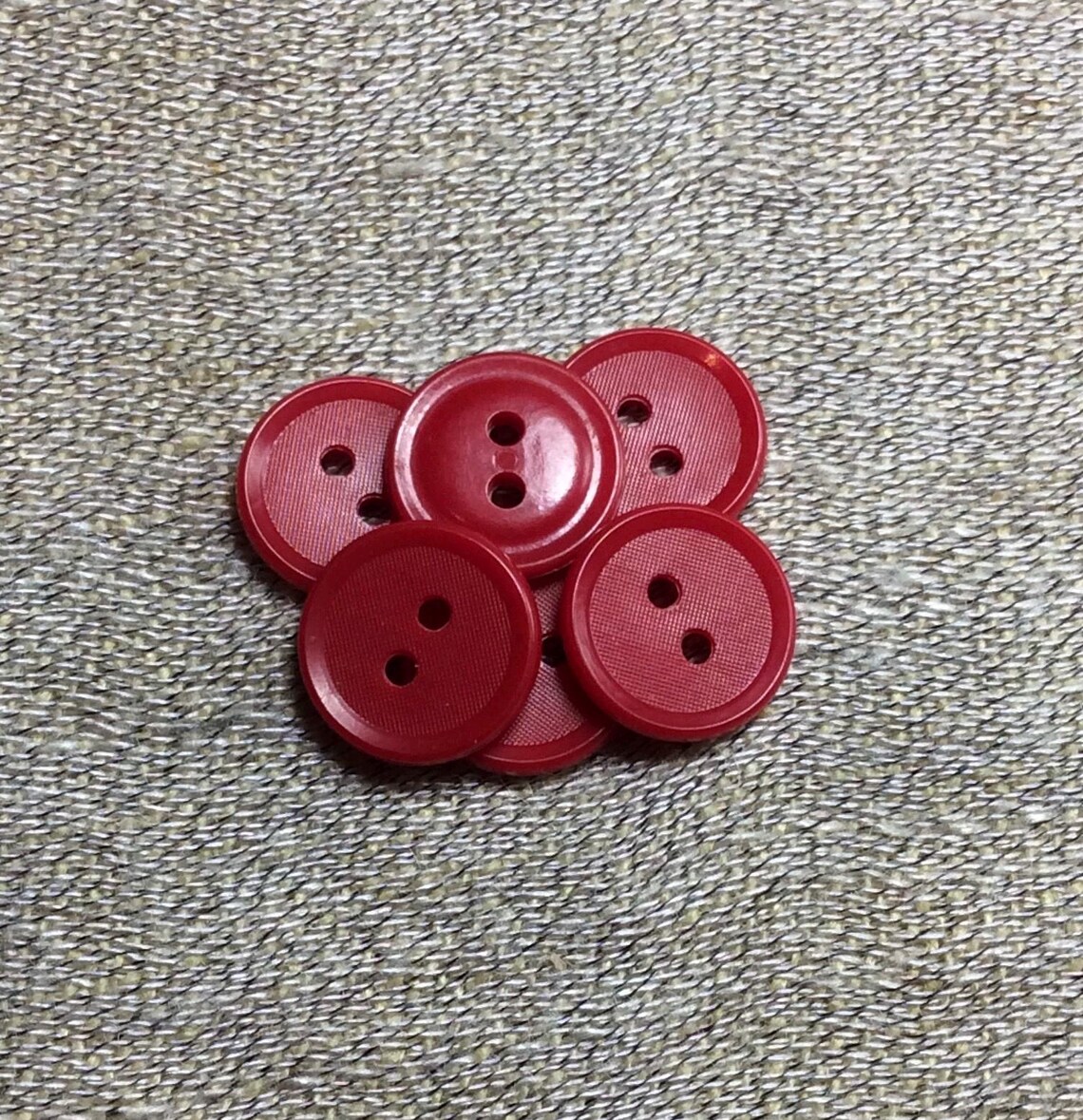 Eight Small Textured Red Vintage Plastic Shirt Buttons - B1560 - Etsy