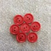Seven Small Red Vintage Plastic Shirt Buttons - B1464 - Etsy