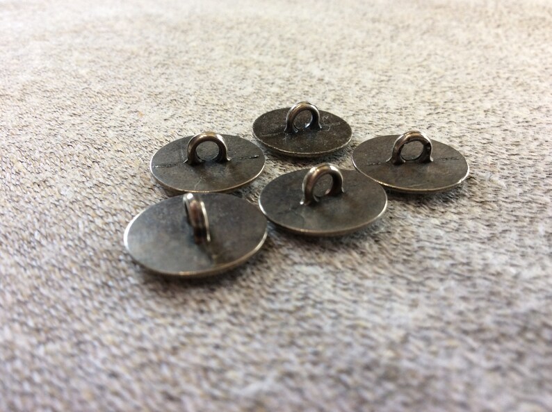 Five Small Brass Colored Metal Traditional Shield Buttons - B1516 - Etsy